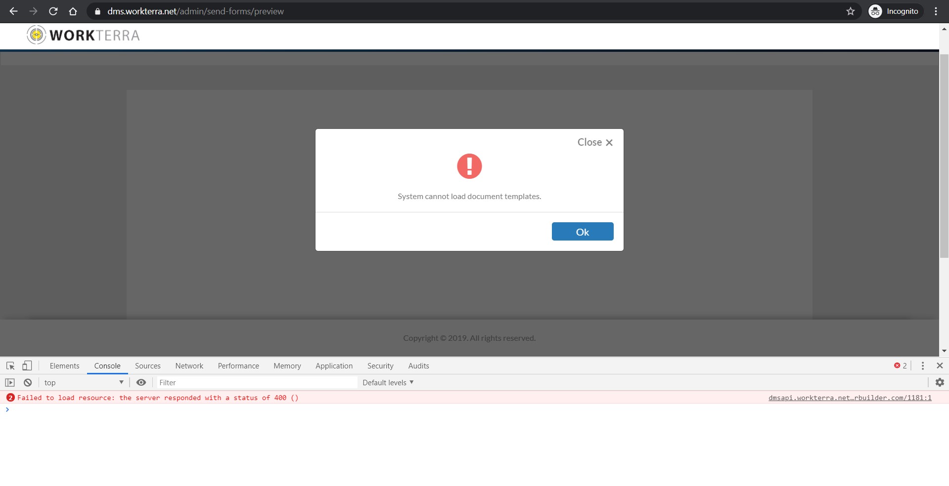 [DMS-2239] Prod | Text document is showing error in Preview Form - Workterra Jira